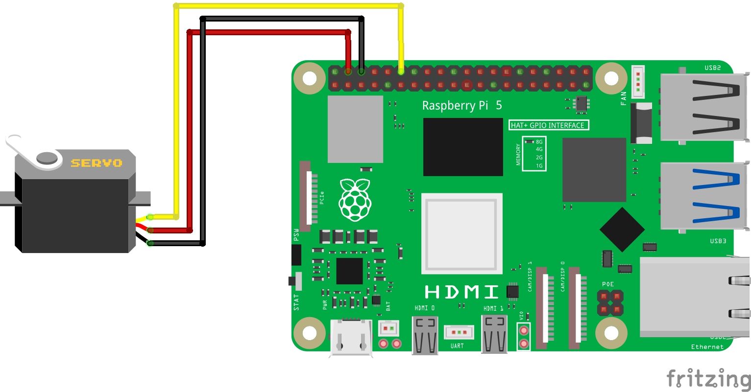 Voltaat Learn - كيف تتحكم فى محرك سيرفو باستخدام لوحة راسبيبرى باى 5